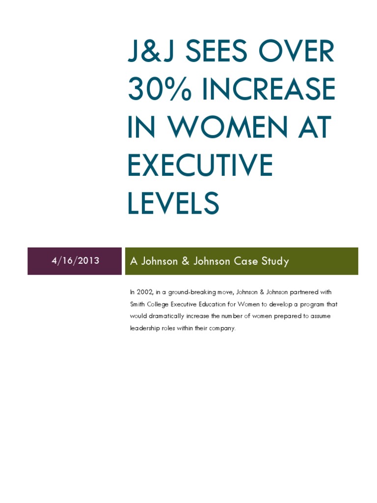 J&J Sees Over 30% Increase in Women at Executive Levels: A Johnson ...