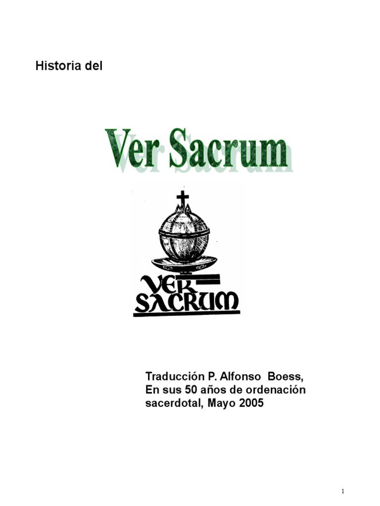 Historia Del Ver Sacrum | PDF | María, madre de Jesús | Cristo (título)