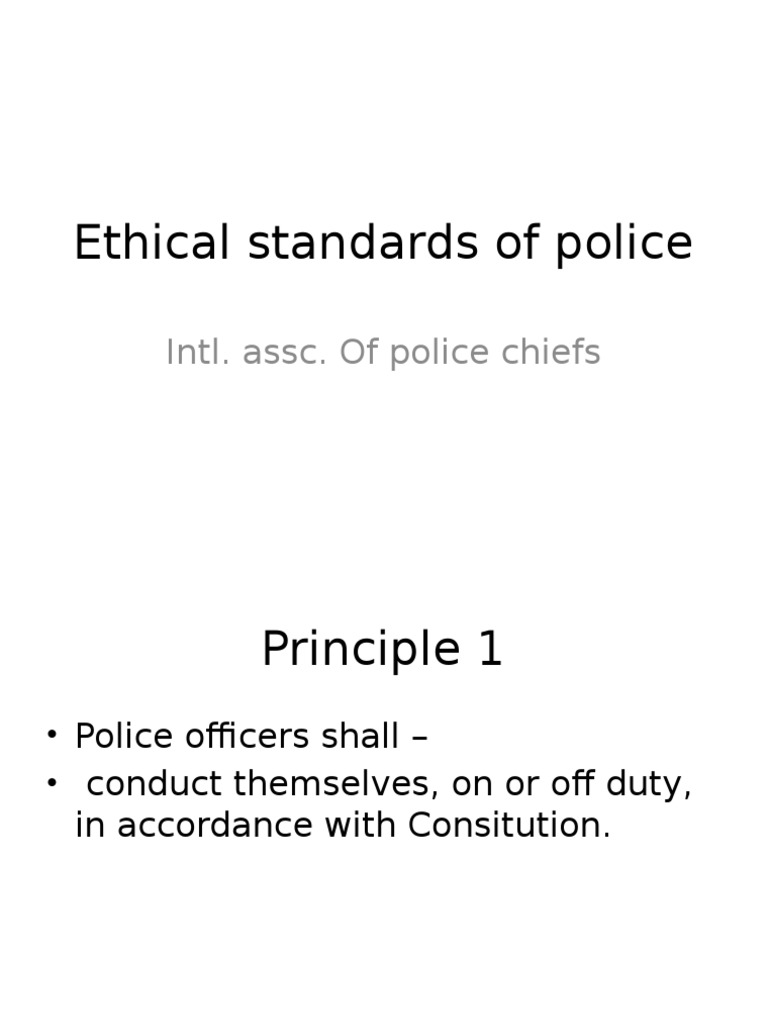 Ethical Standards of Police | PDF | Confidentiality | Government