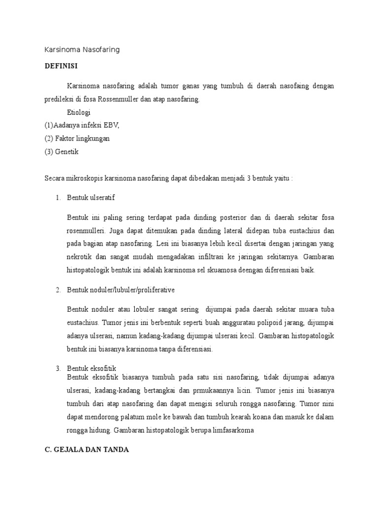 Karsinoma Nasofaring | PDF