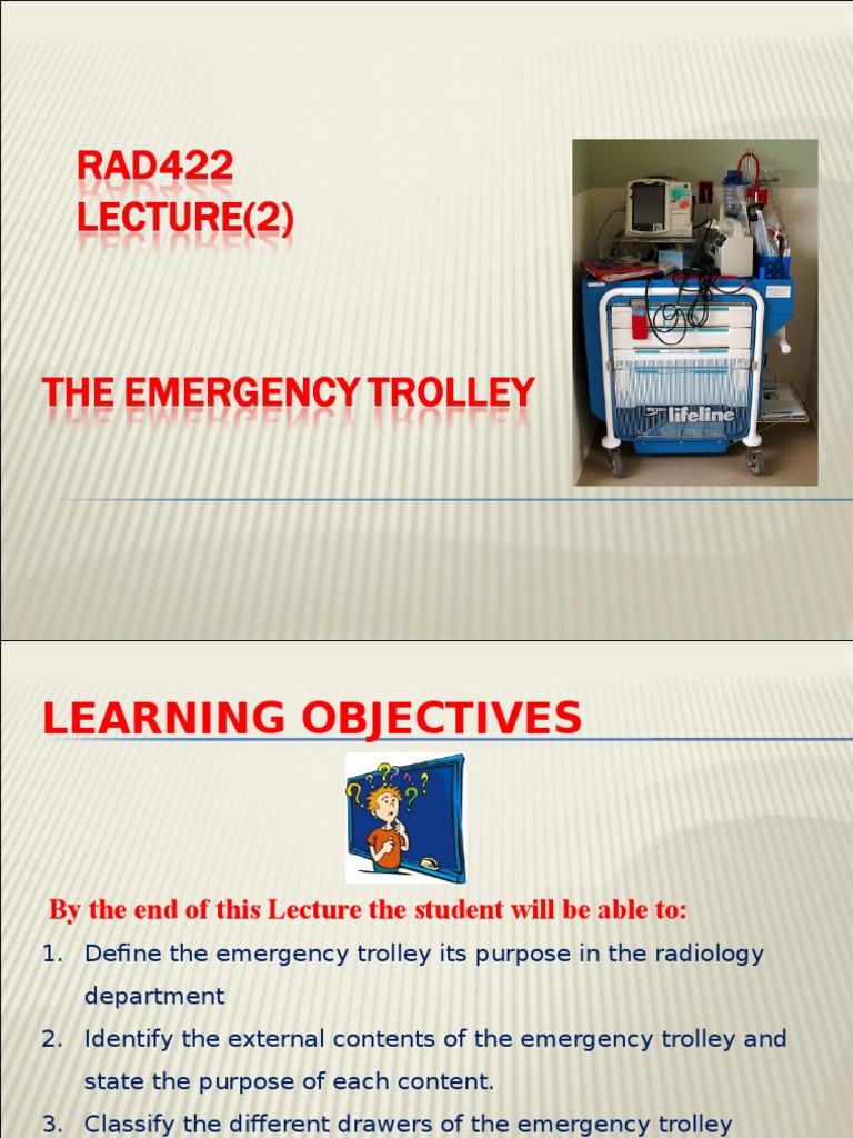 Emergency Trolley Contents | PDF | Heart | Medical Specialties