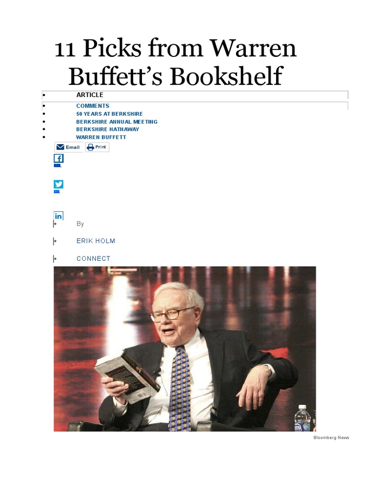 11 Picks from Warren Buffett's Bookshelf: A Summary of Books ...