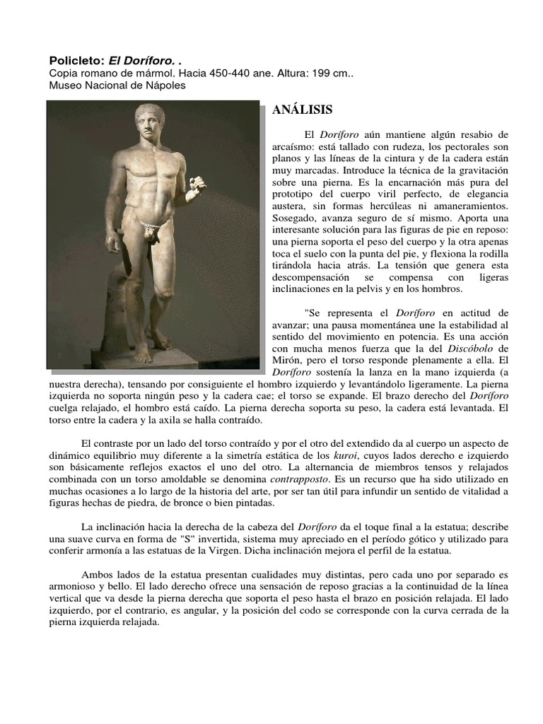 Doríforo - Policleto | PDF | Escultura | Artes (general)