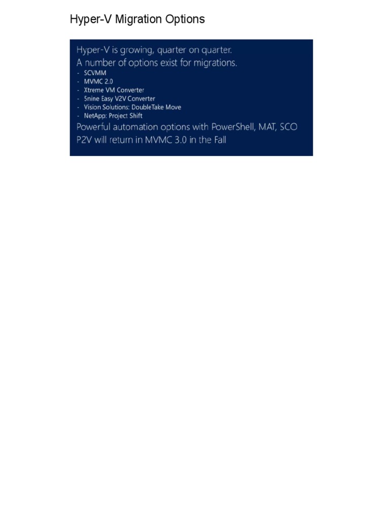 Hyper V Migration | PDF