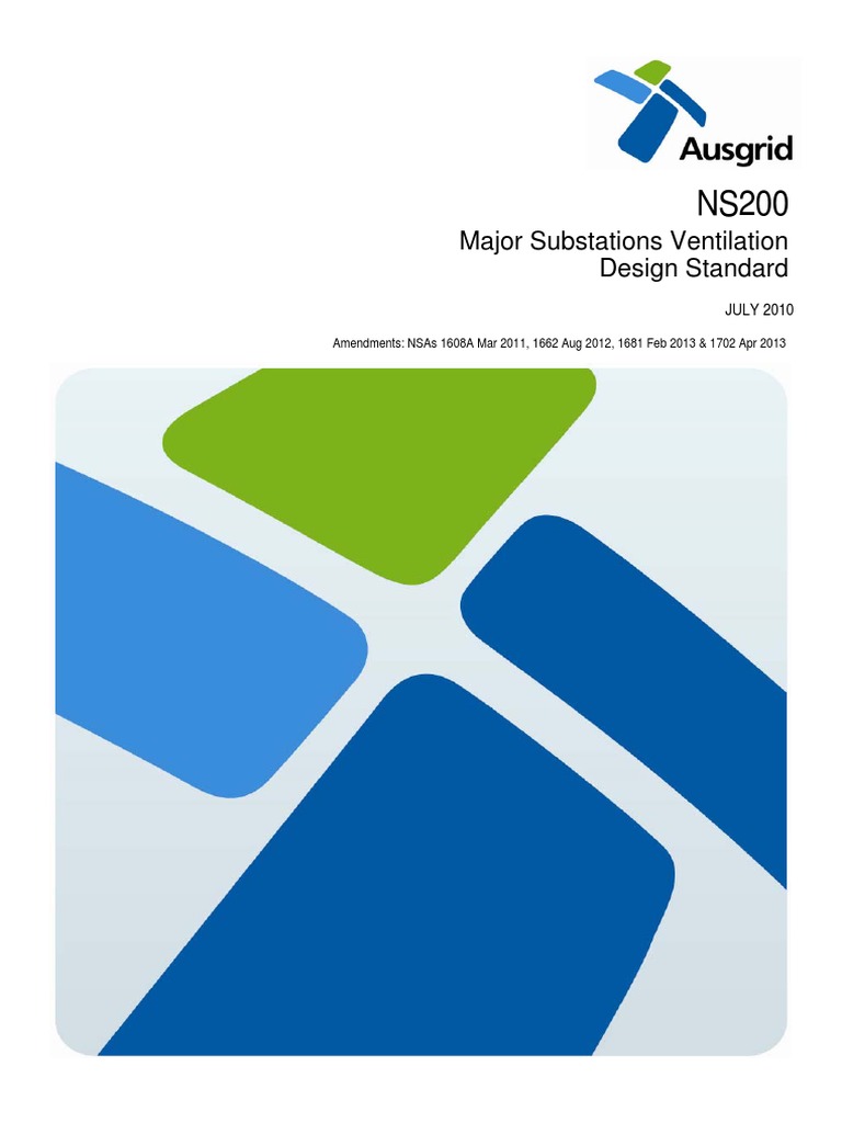 NS200 - Major Substations Ventilation Design Standard (2010) | PDF ...