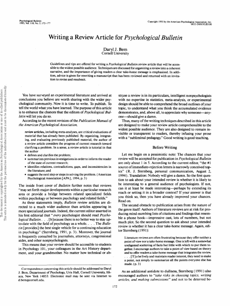 Writing Review Article (PB) | PDF | Analysis Of Variance | Psychology