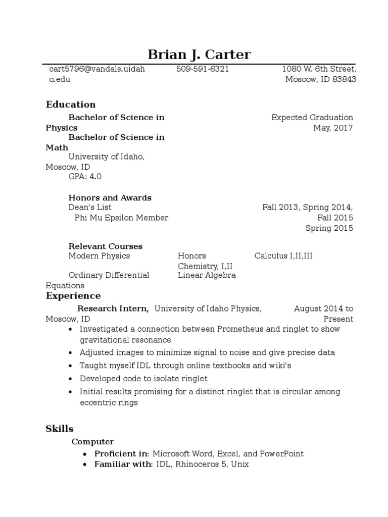 Brian Resume | PDF