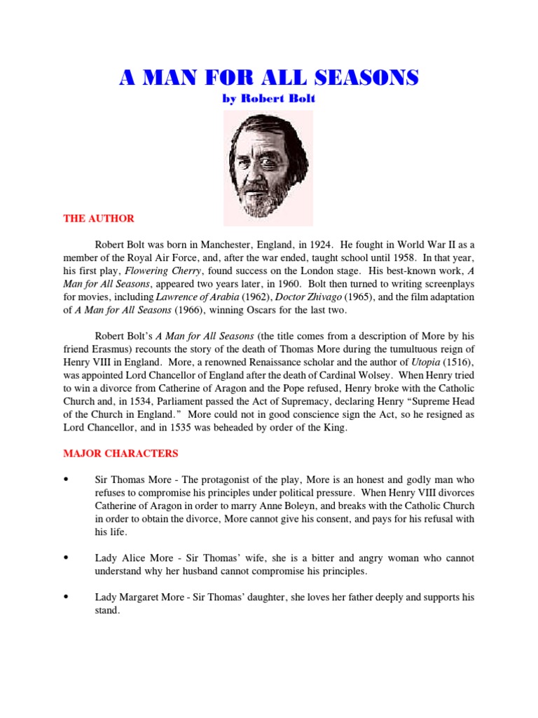 Man For All Seasons, A | PDF | Henry Viii Of England | Niccolò Machiavelli