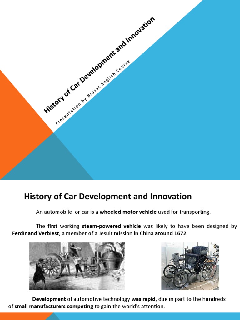History of Cars Presentation | PDF | Car | Road Vehicles