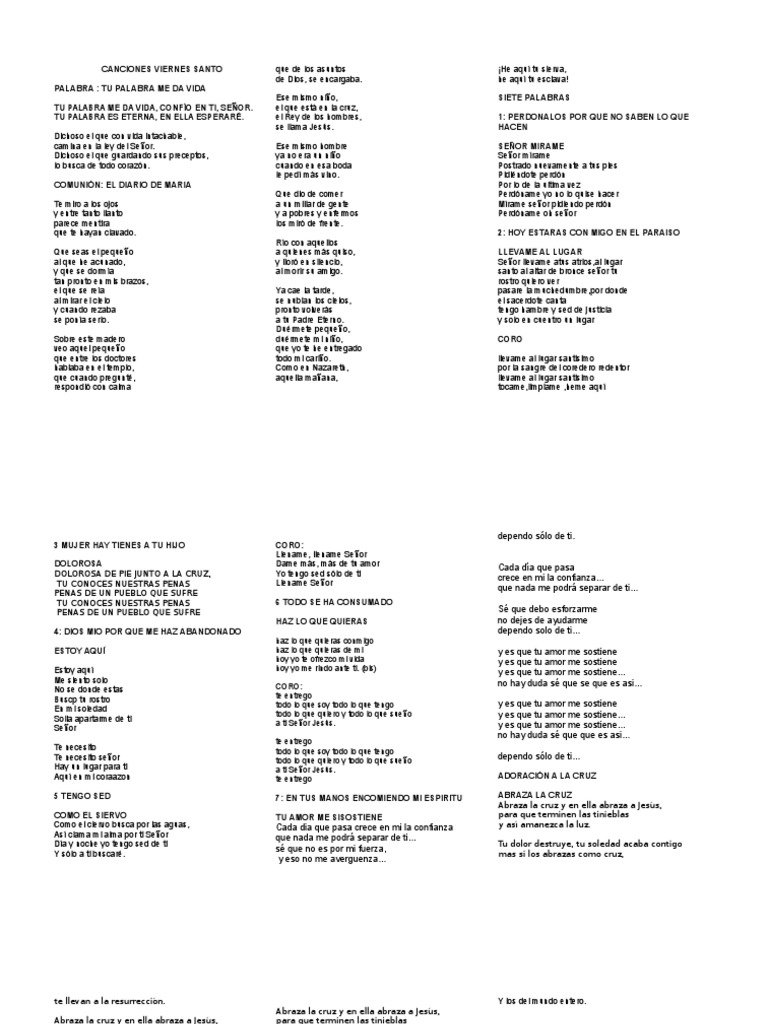 Canciones Viernes Santo | Cristo (título) | Amor