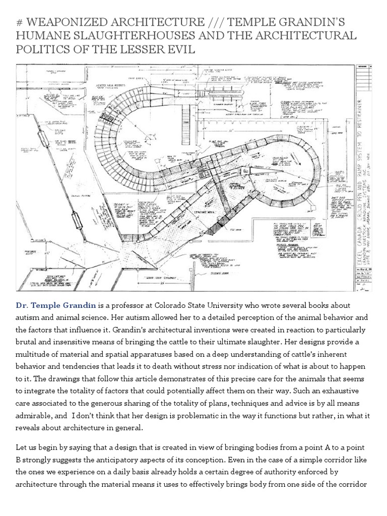 Temple Grandin’s Humane Slaughterhouses and the Architectural Politics ...