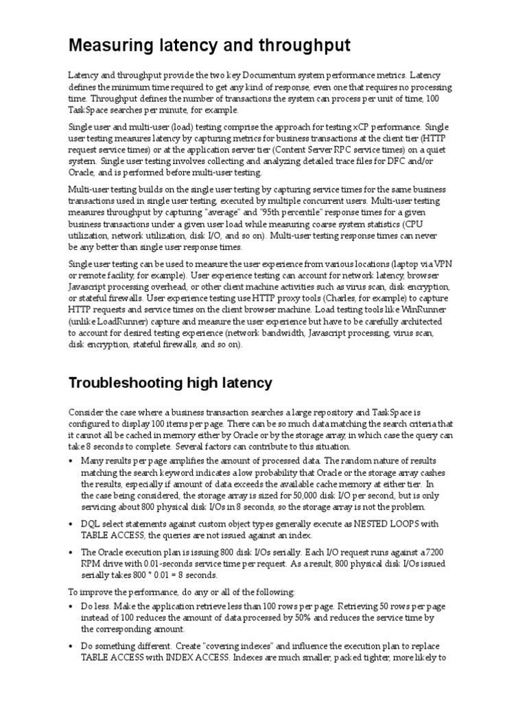 How To Measure Latency | PDF