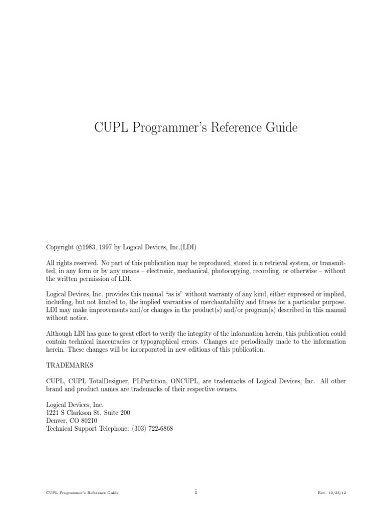 CUPL Reference | PDF | Reserved Word | File Format