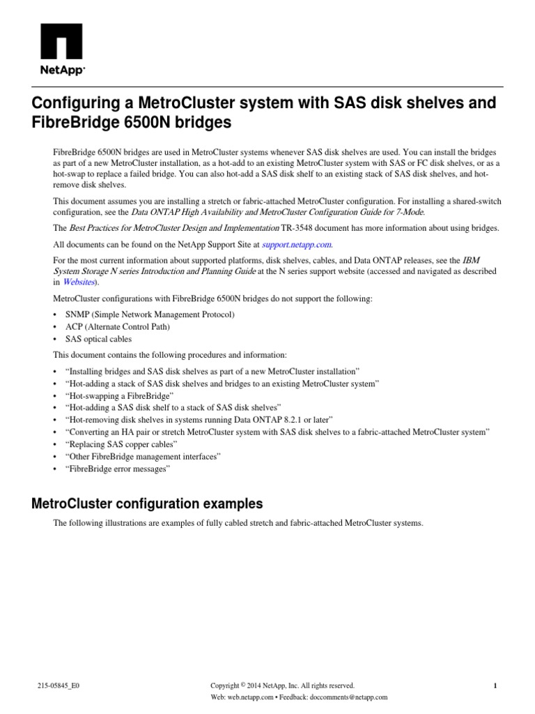 Configuring A MetroCluster System With SAS Disk | PDF | Disk Storage | Command Line Interface