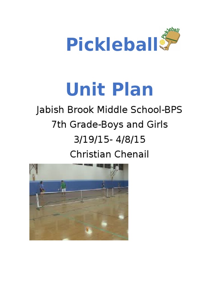 Pickleball Unit Plan Unit Plan | PDF | Educational Assessment | Homework
