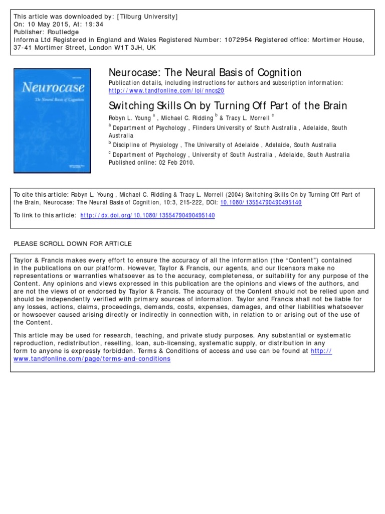 Neurocase: The Neural Basis of Cognition | PDF | Recall (Memory) | Memory