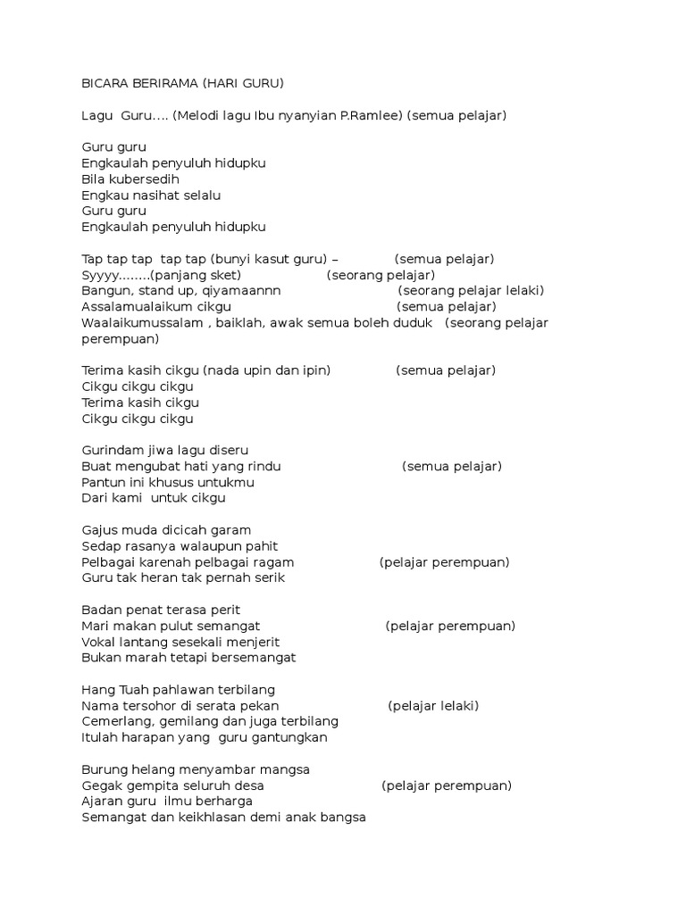 Bicara Berirama | PDF