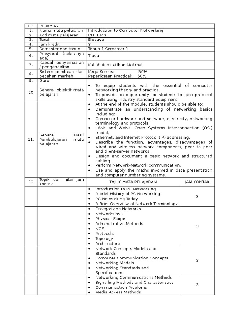 DIT 1143 - Introduction To Computer Networking | PDF | Virtual Private Network | Local Area Network