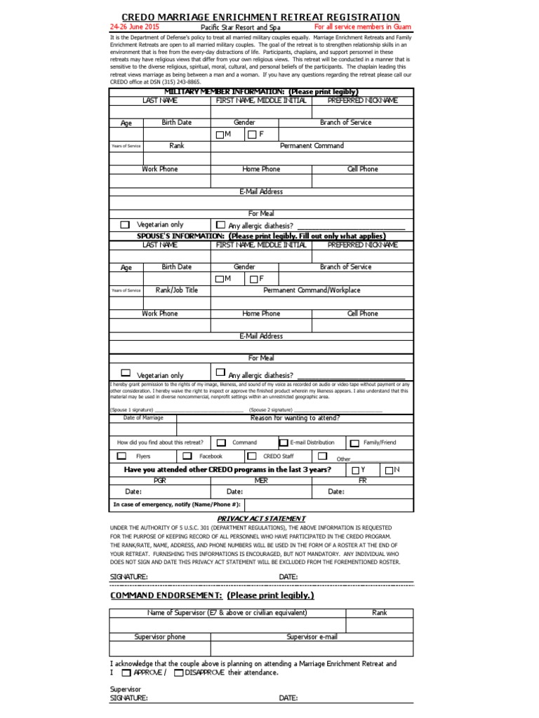 MER Registration Form 24 26 June 2015 | PDF | Marriage | Social ...