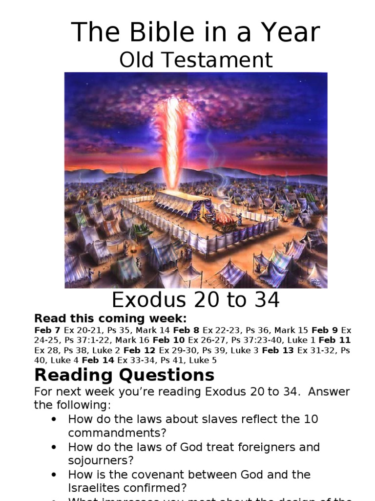 Bible in A Year 14 OT Exodus 20 To 34 | PDF | Book Of Exodus | Covenant ...