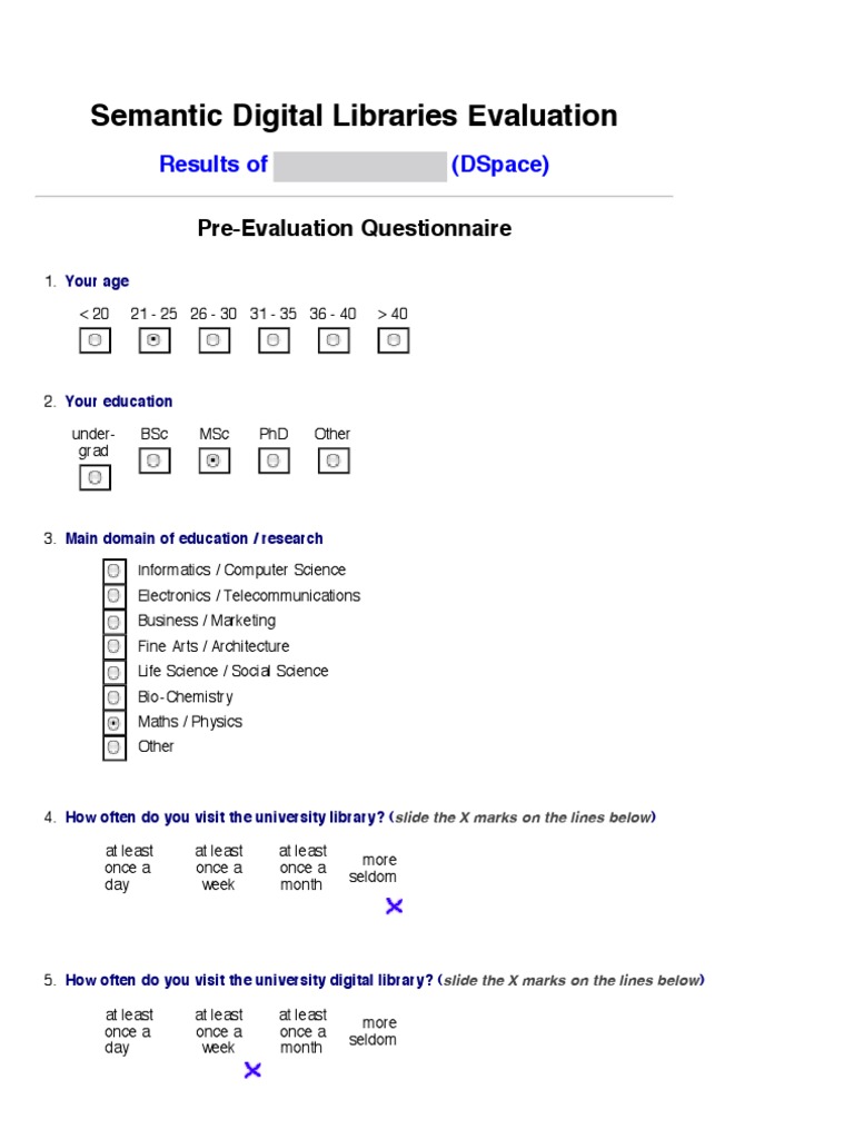 DSpace Evaluation Questionnaire | PDF | Digital Library | Credibility