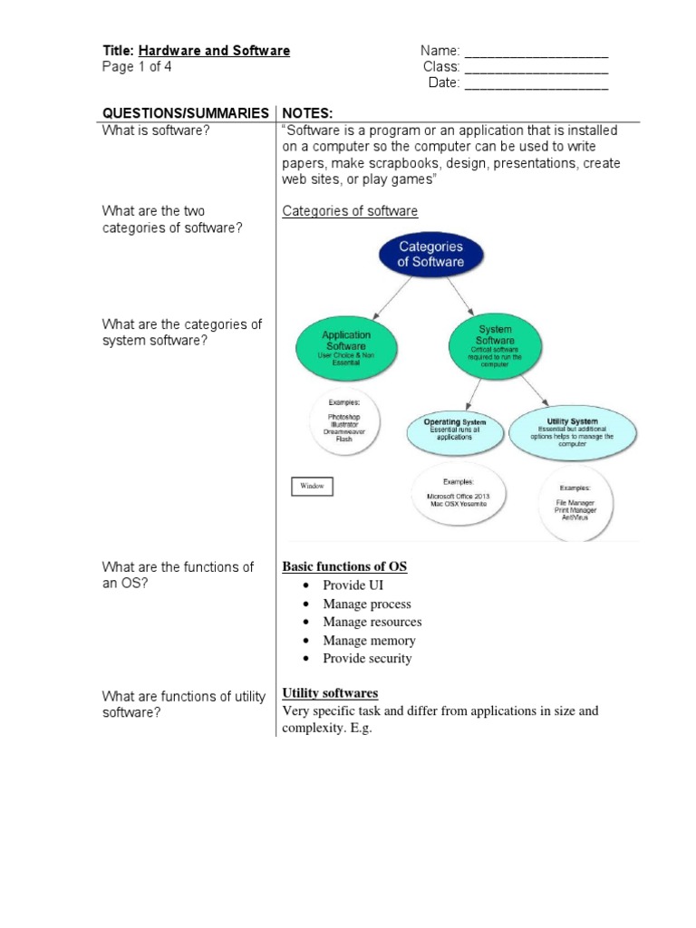 Hardware and Software Notes | PDF | Computer Data Storage | Random ...
