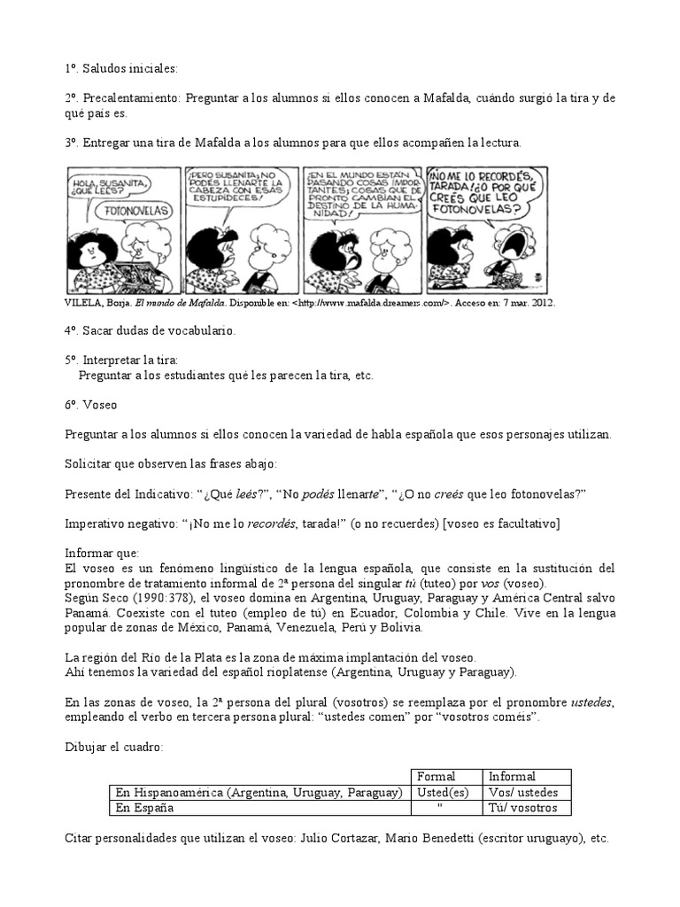Voseo en el español rioplatense | PDF | Lengua española | Sintaxis