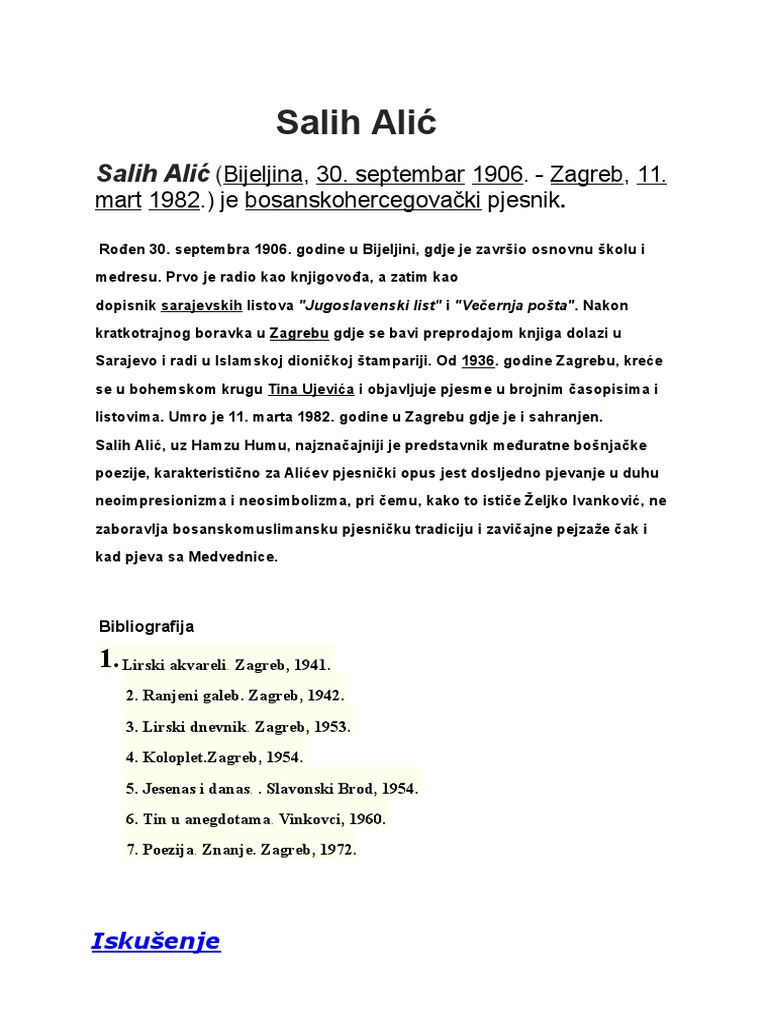 Salih Alić | PDF