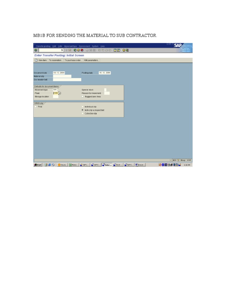 Sap Sop Sub Contracting Pdf Computers 8223