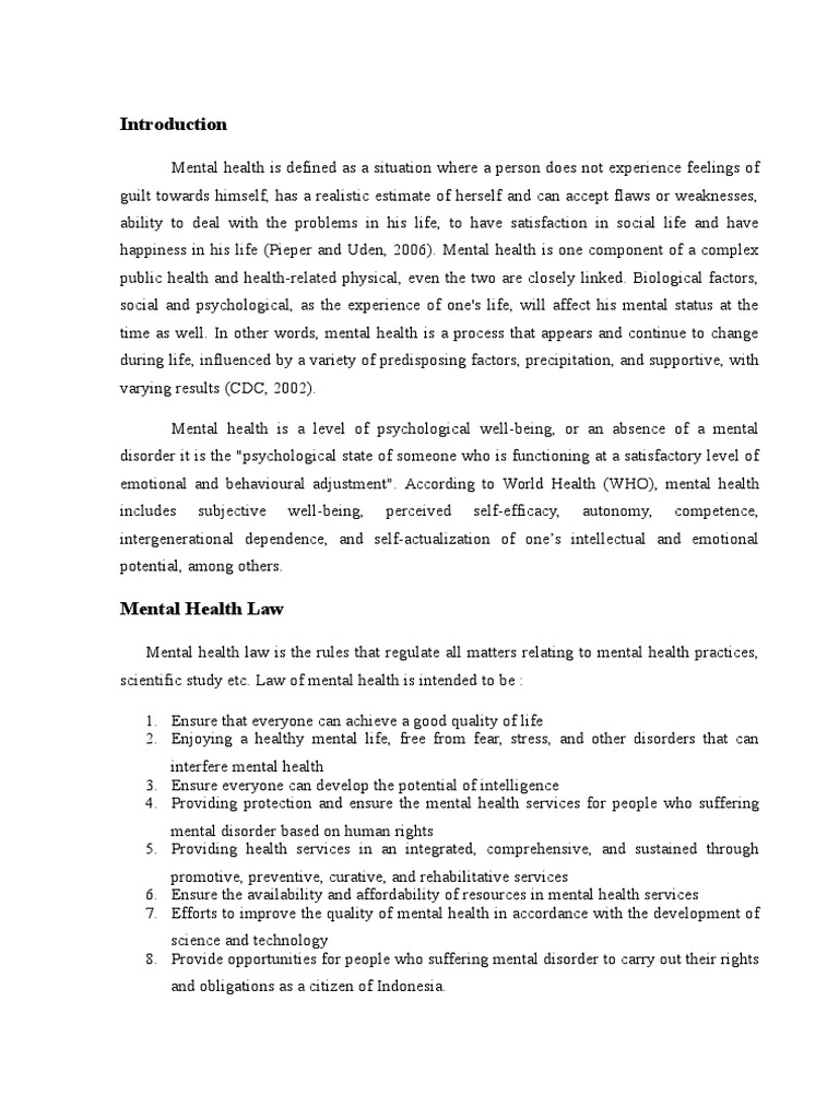 A Comprehensive Overview of Mental Health Laws and Their Importance in ...