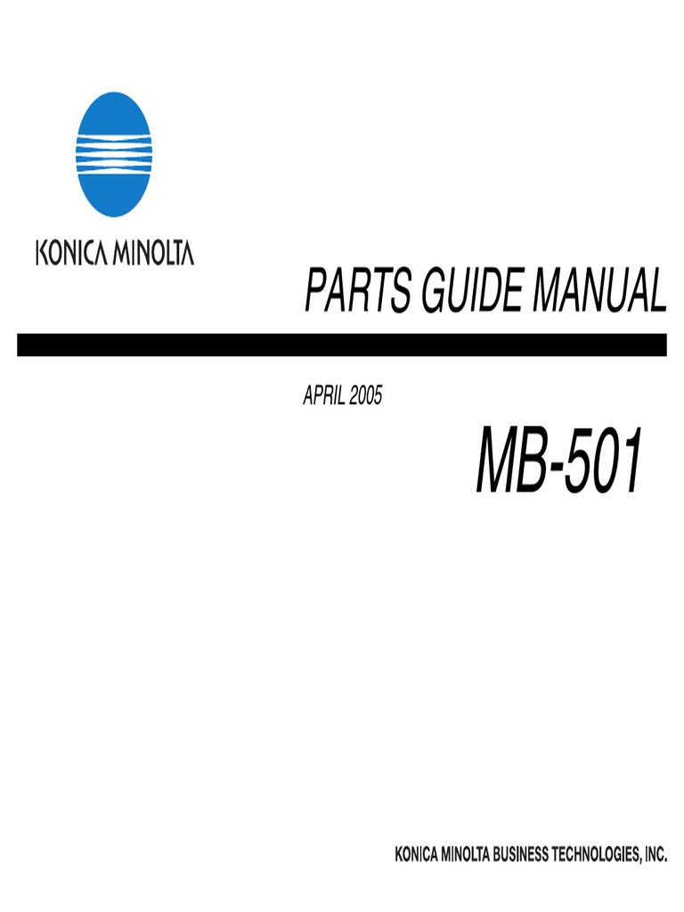 Konica Minolta PM MB 501 | PDF | Manufactured Goods | Mechanical ...