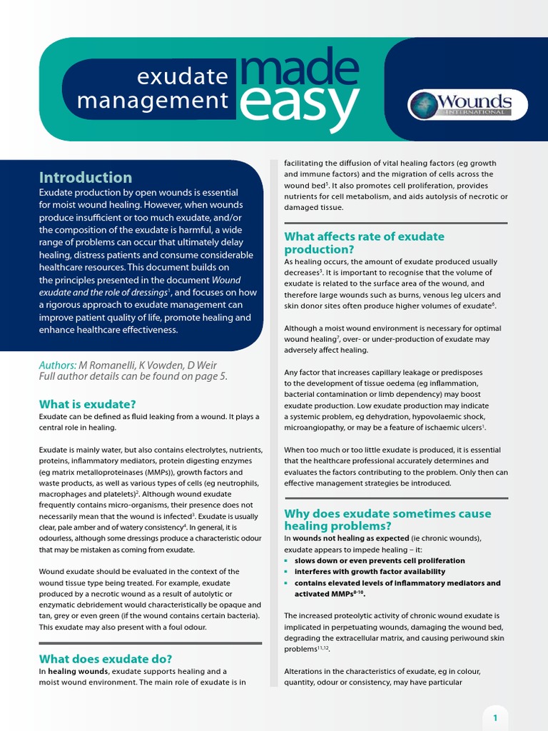 Exudate Management | Wound | Healing