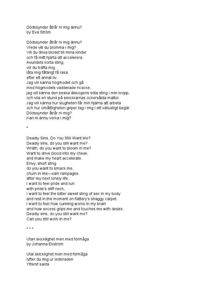 Scandinavia Poems With Translation | PDF