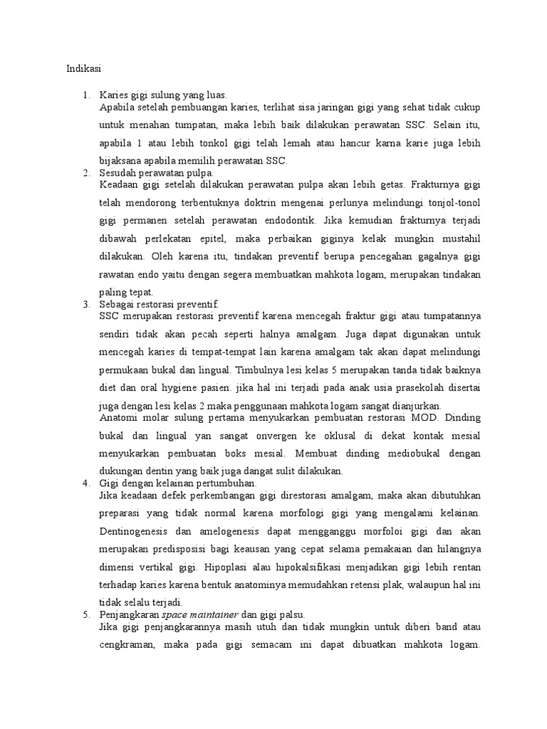 Indikasi Dan Kontra Indikasi SSC | PDF