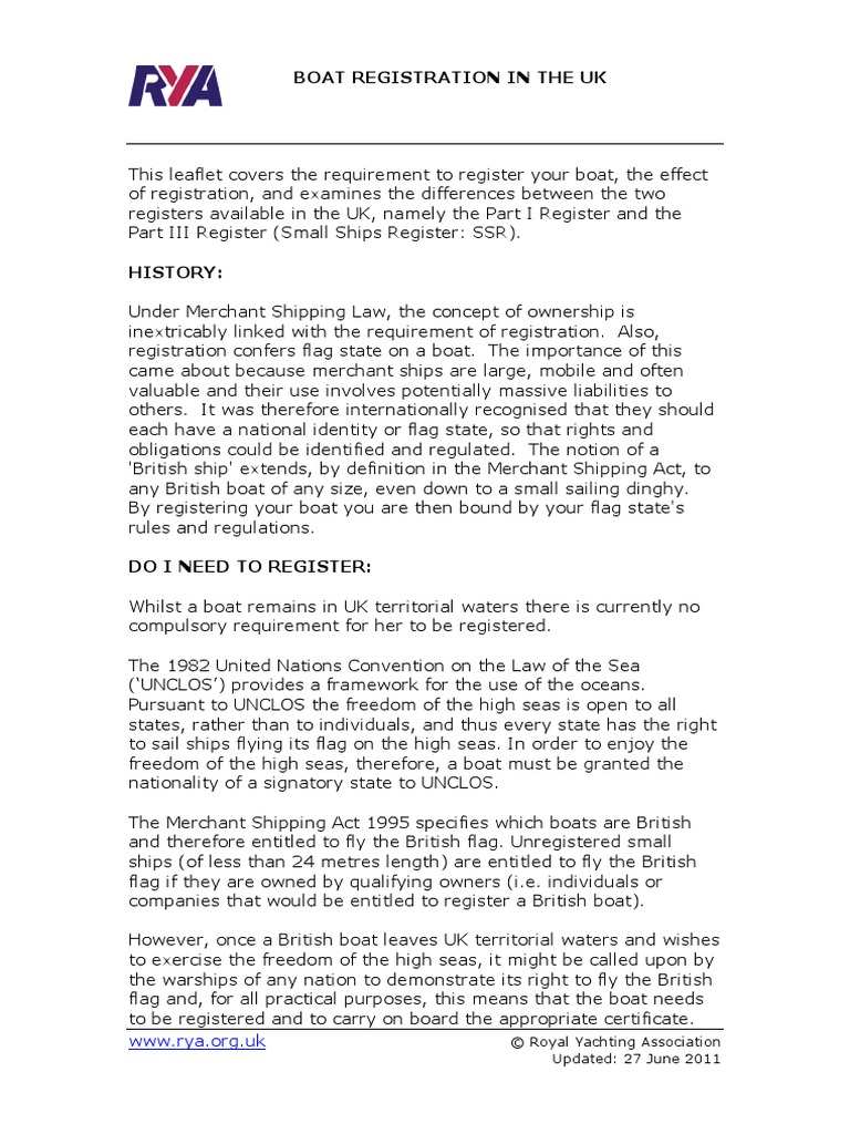 Boat Registration in The Uk | PDF | Domain Name Registrar | United Kingdom