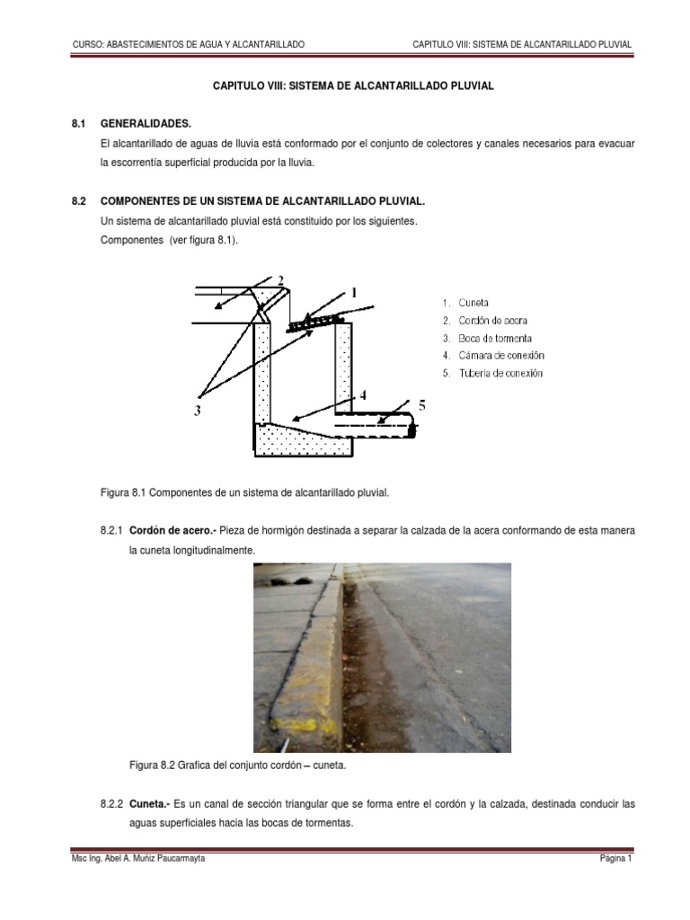 Capitulo Viii Sistema de Alcantarillado Pluvial PDF | PDF | Precipitación | Lluvia