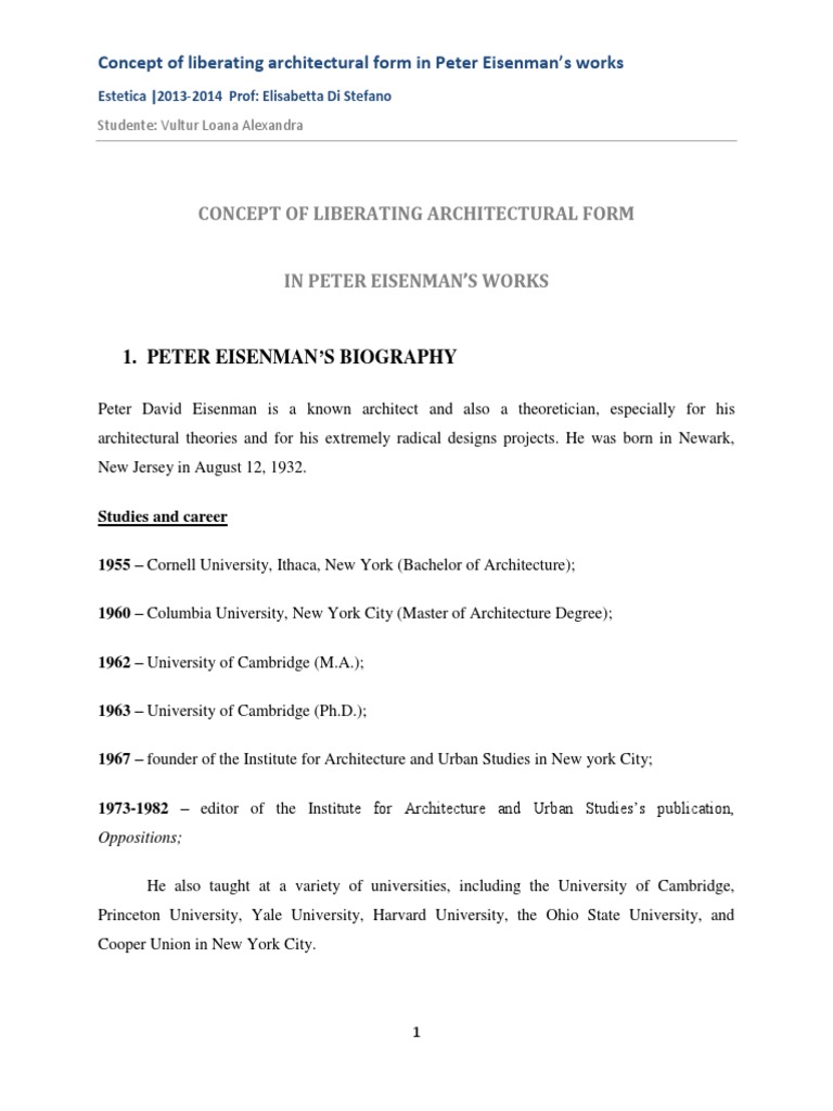 Peter Eisenman - Deconstructivism | PDF | Philosophical Movements ...