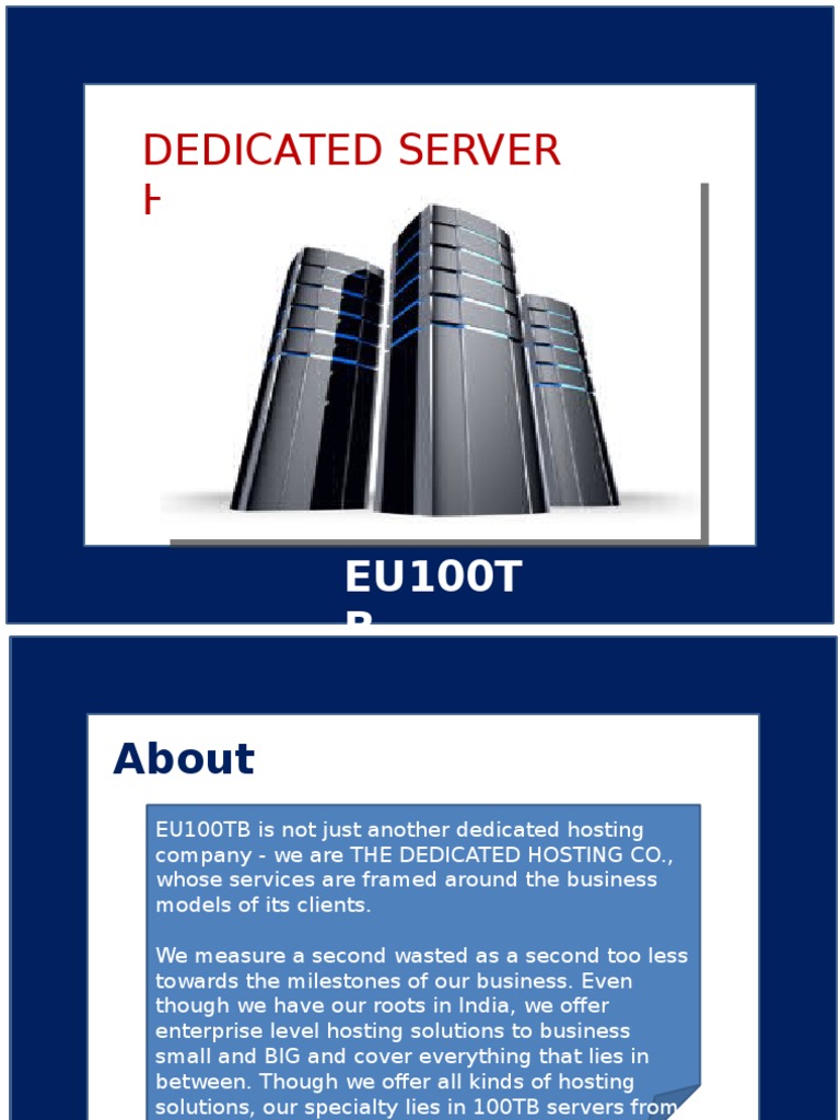European 100TB Dedicated Server Hosting | PDF | Business | Computers
