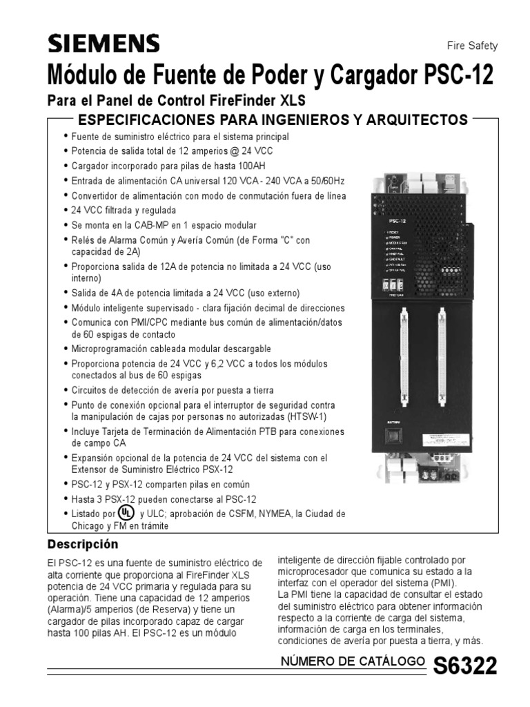 PSC-12-Módulo de Fuente de Poder y Cargador PSC-12 | PDF | Relé ...