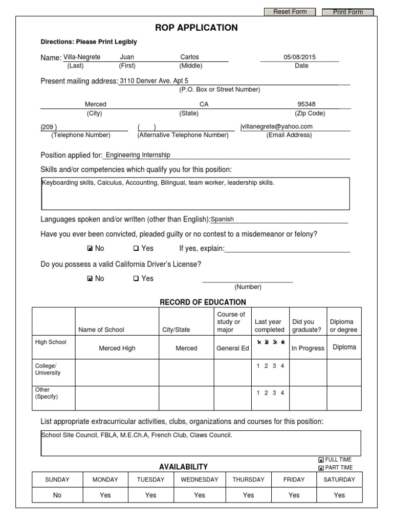 Rop Application Done | PDF | Business | Labour