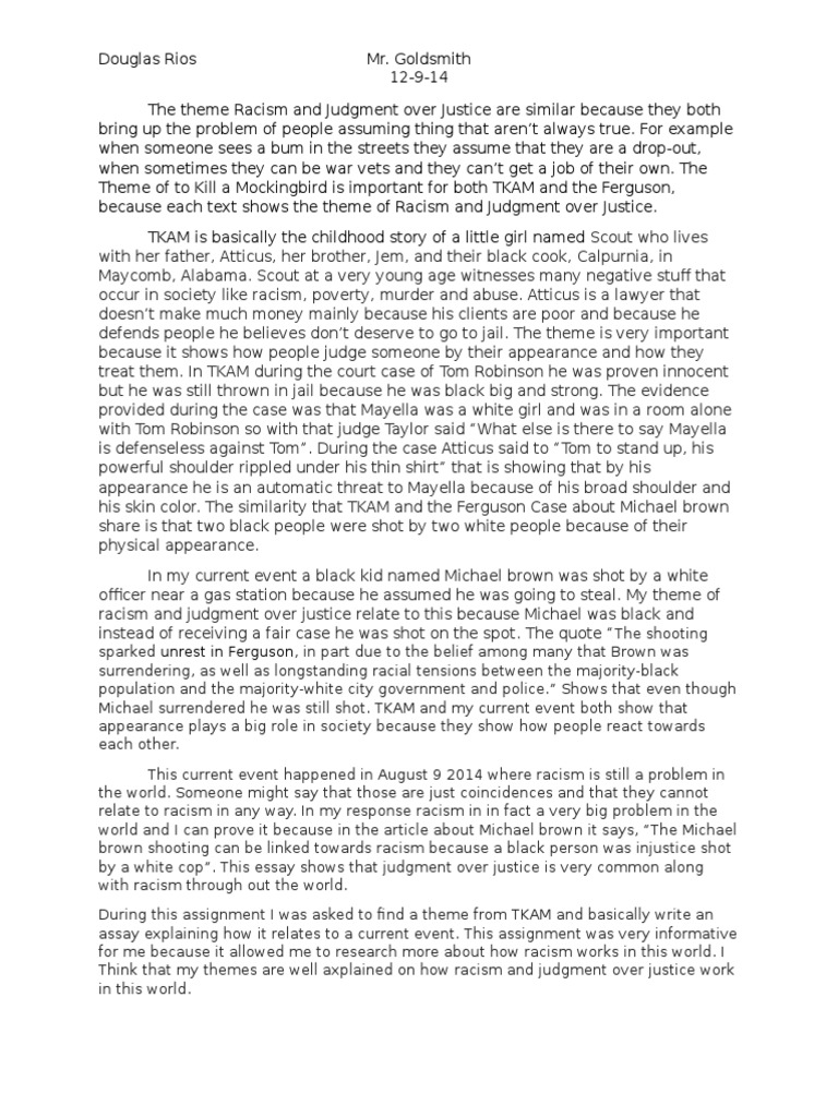 Tkam | PDF | To Kill A Mockingbird | Justice