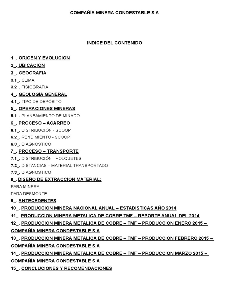 Compañia Minera Condestable - Oficial | PDF | Minería | Cobre