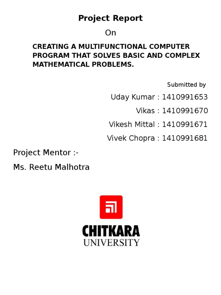 Calculator Project Report | PDF | Net Beans | Applications & Software