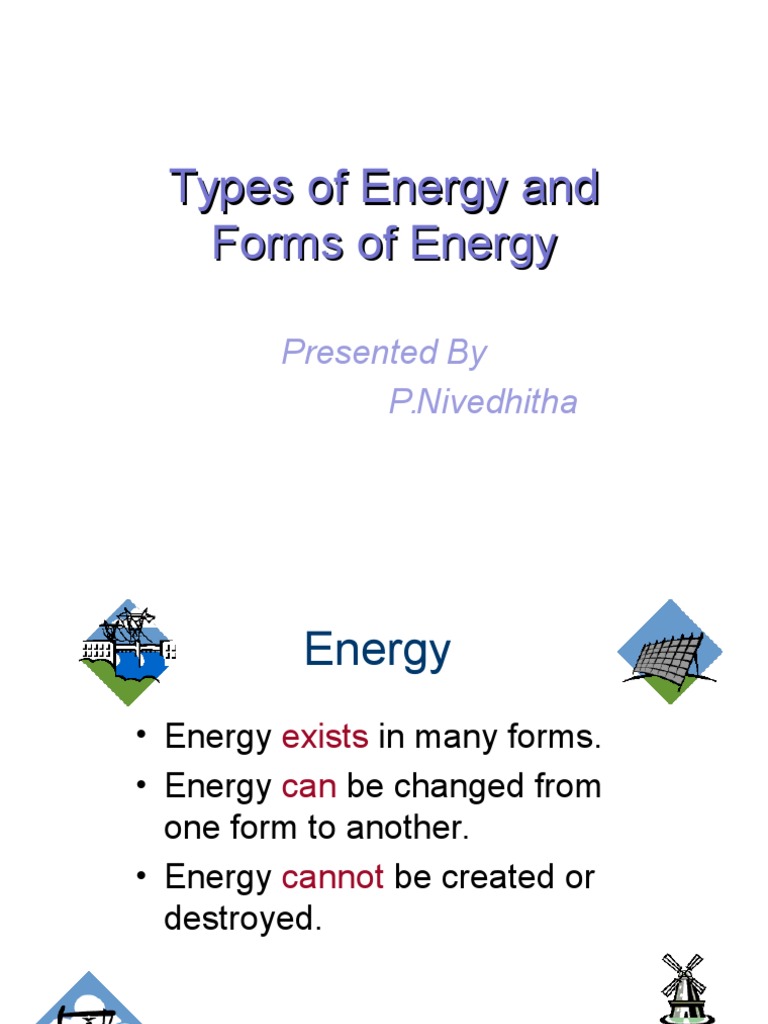 Types and Forms of Energy | PDF
