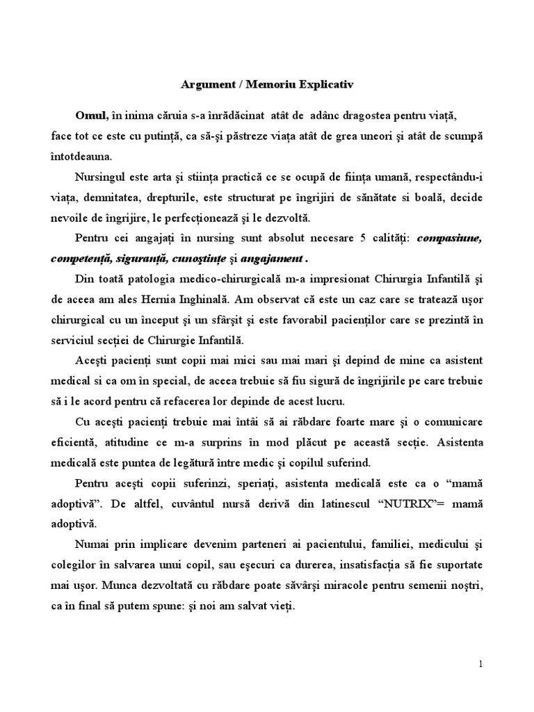 Proiect Hernia Inghinala | PDF