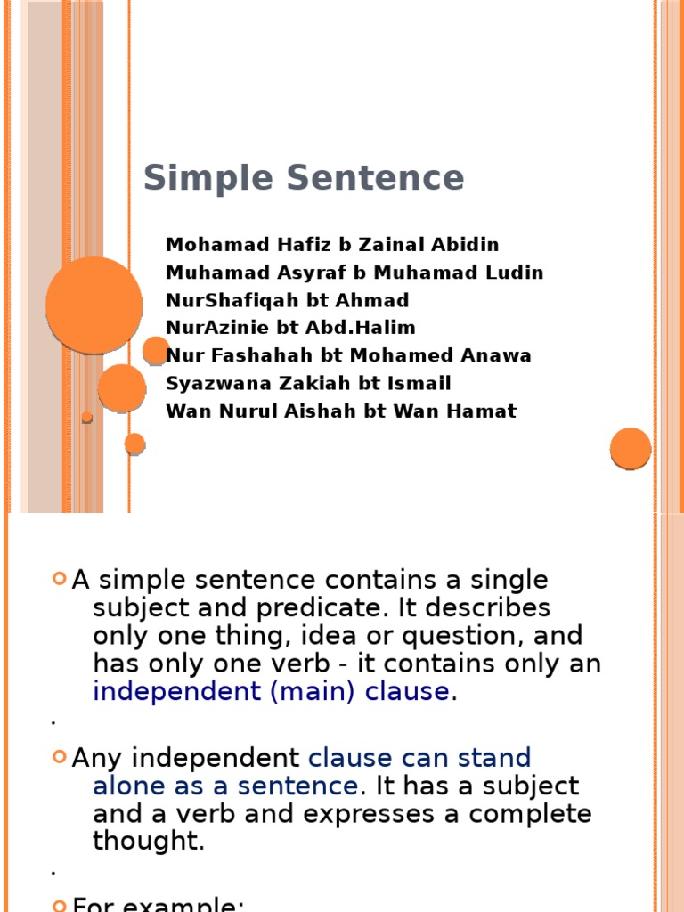 Simple Sentence