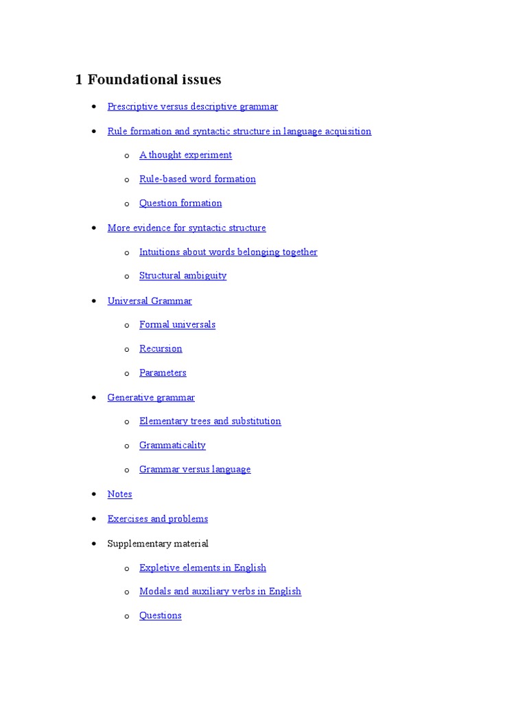 Introduction To Generative Grammar | Download Free PDF | Phrase ...