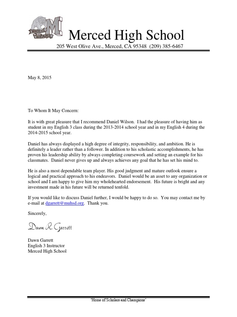 Merced High School: Dawn R. Garrett | PDF | Career & Growth | Wellness