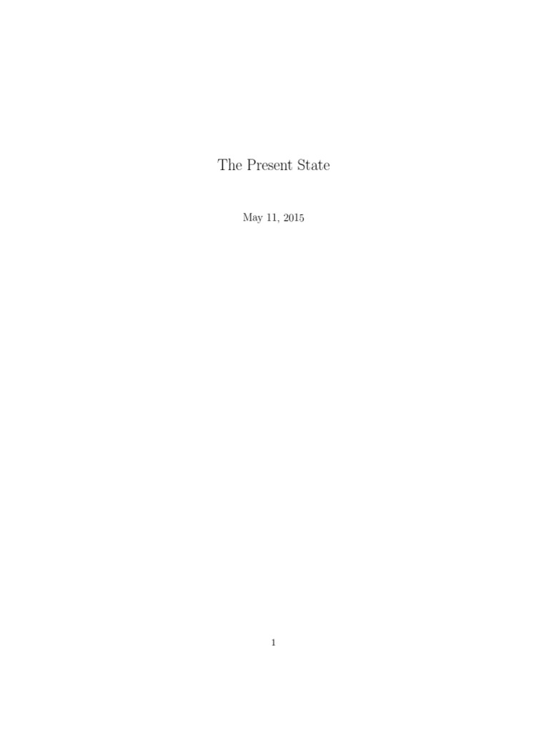 Present State | PDF | Notation | Cognitive Science