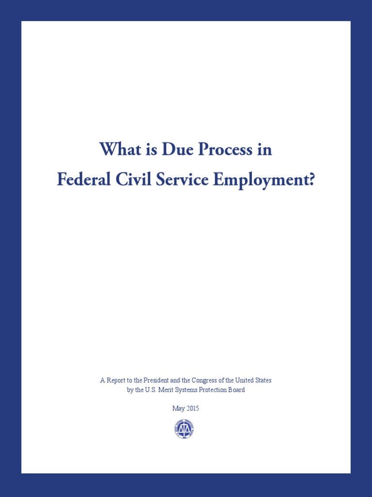 Due ProcessWhat Is Due Process in Federal Civil Service Employment ...